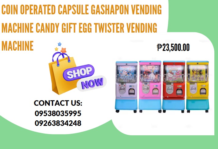 Coin Operated Capsule Gashapon Vending Machine Candy Gift Egg Twister ...