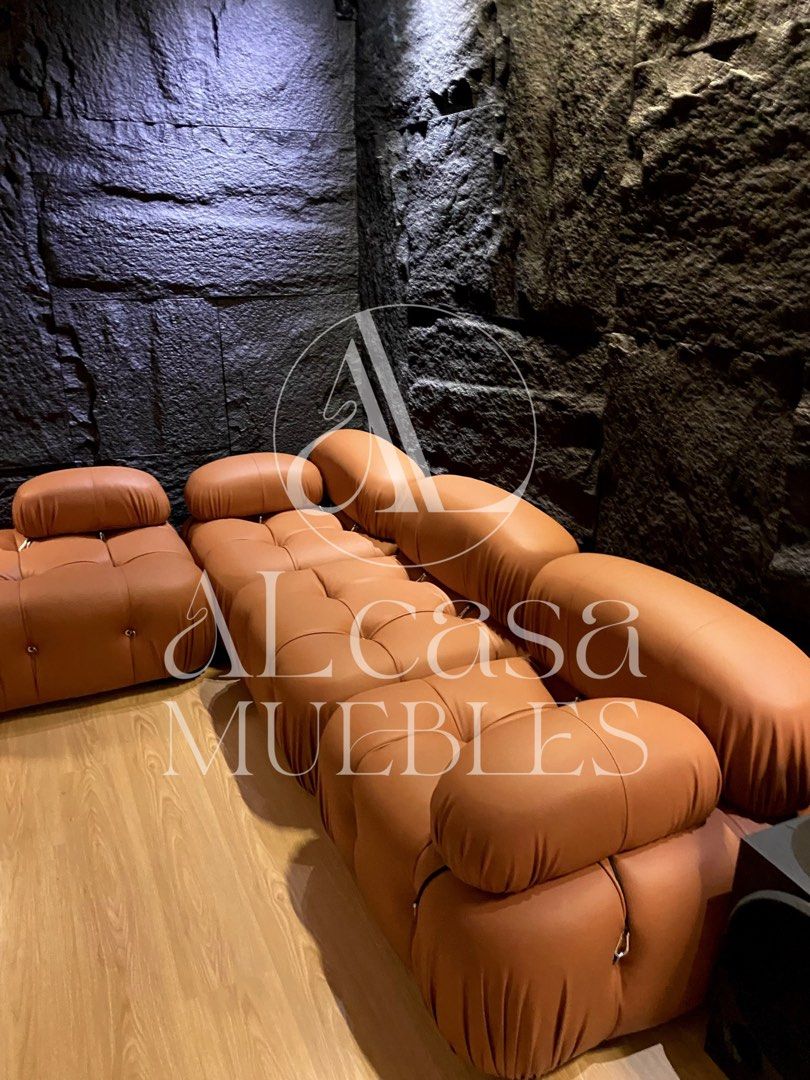 CUMULUS AVIRA HERMES BARENIA BROWN ITALY LEATHER SOFA CLOUD CAMALEONDA ...