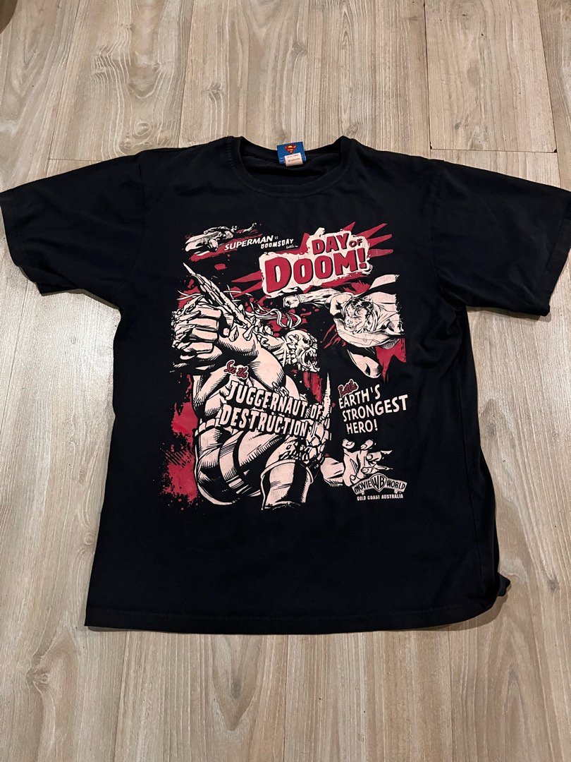 DC Superman DOOMSDAY WB Movie World Gold Coast Australia T-Shirt, Men's ...