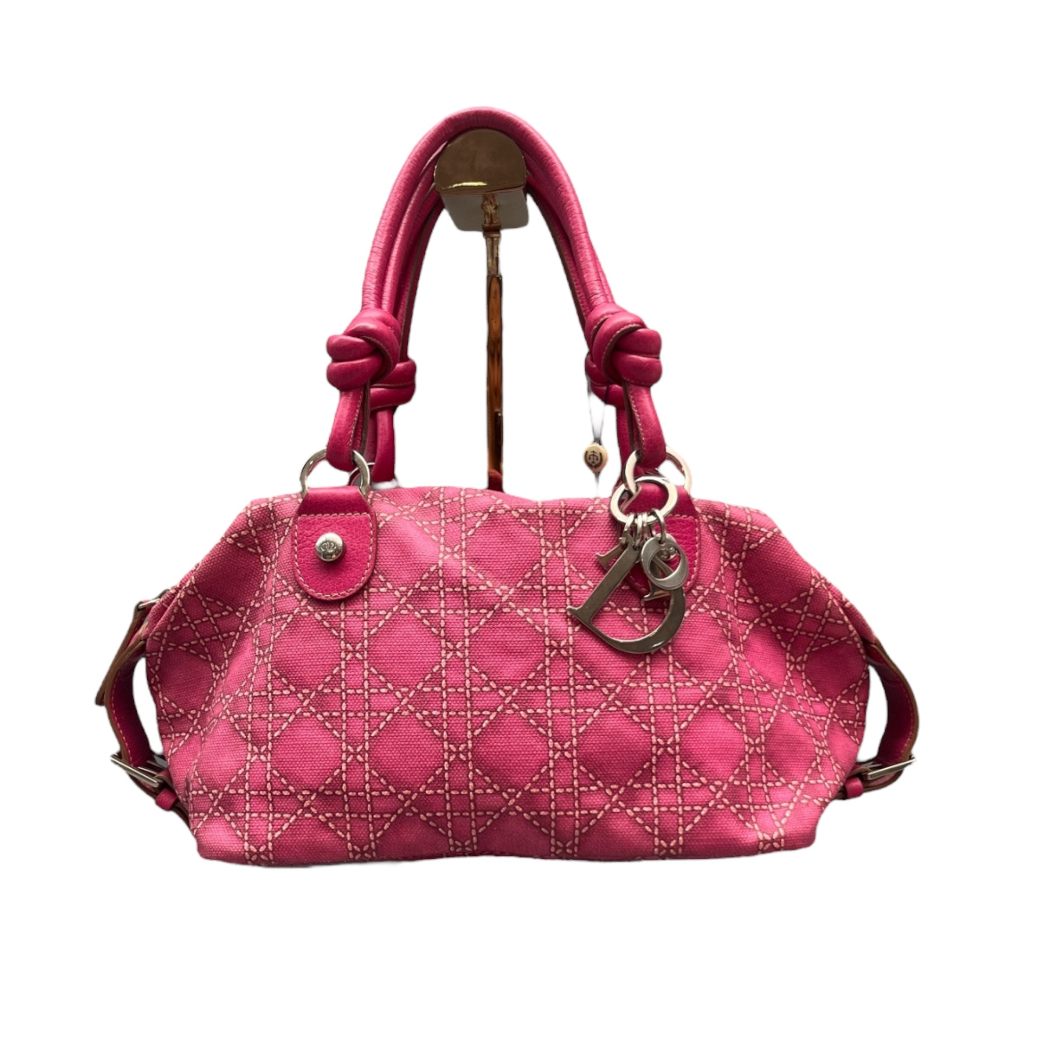 Dior Cannage Print Top Handle Bag in Pink, Luxury, Bags & Wallets on ...
