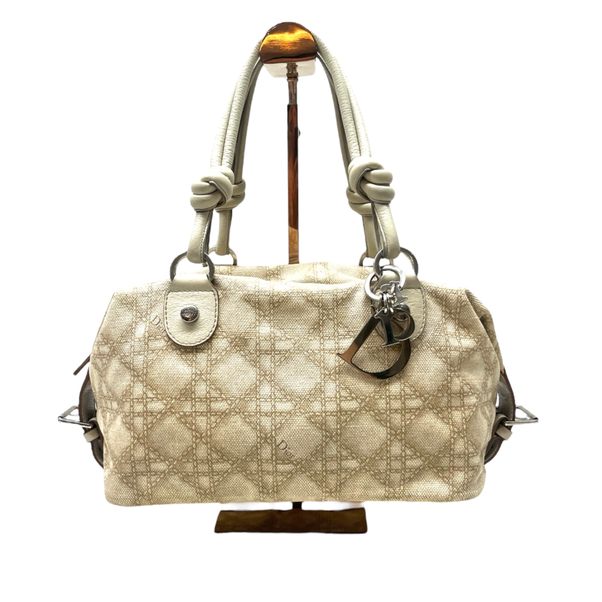 Dior Cannage Print Top Handle Bag in Beige, Luxury, Bags & Wallets on ...