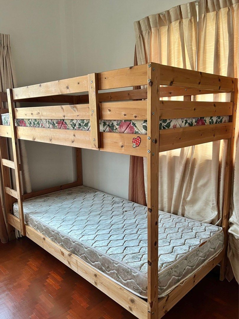 $100 Fast Deal - Double decker wooden bed frame , Furniture & Home ...