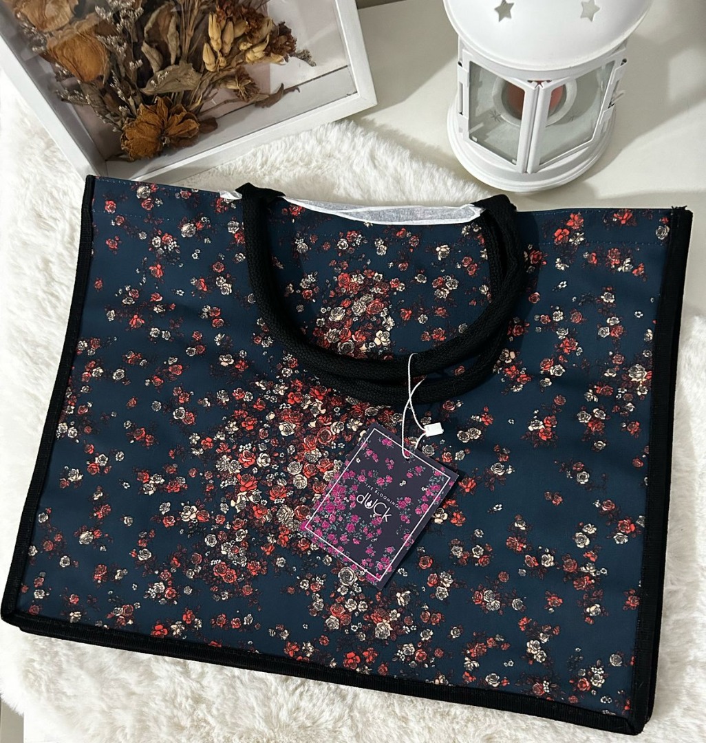 dUCk | Blooming dUCk Rose Shopping Bag - Supportive (navy blue), Women ...