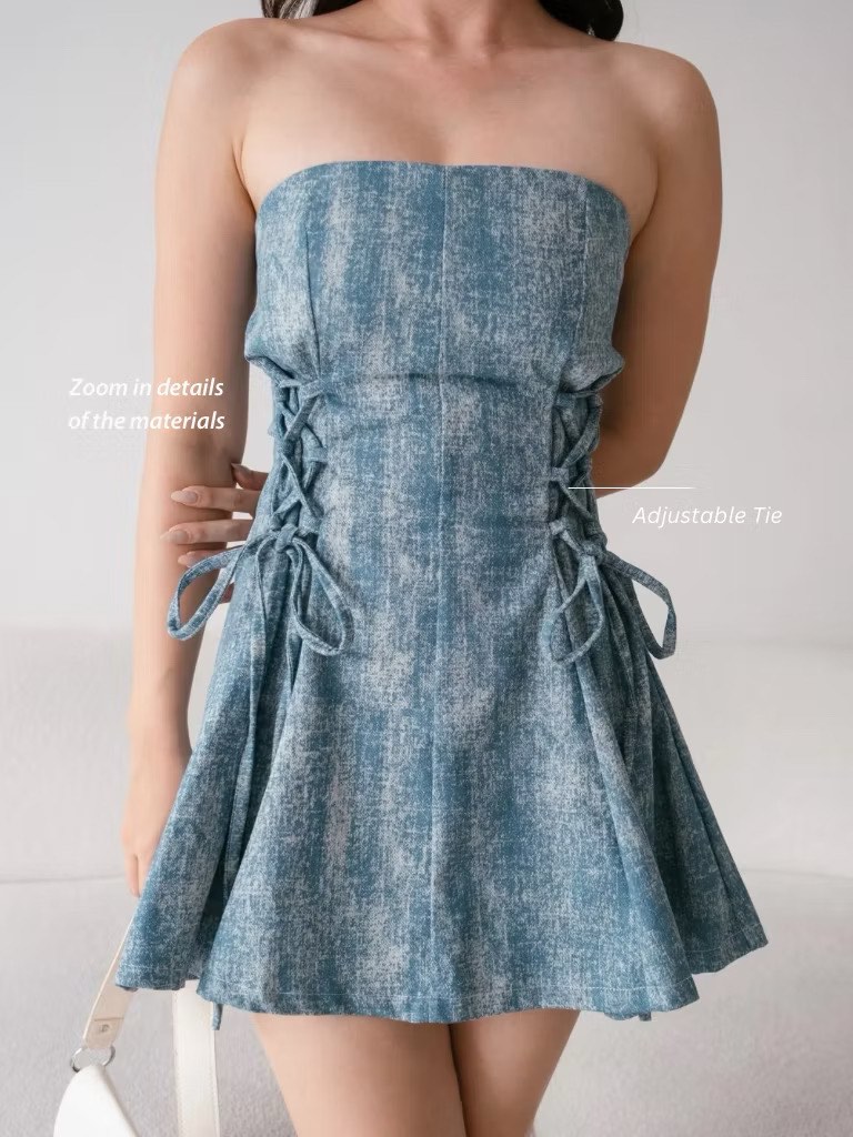 Eastrose Floryn Mini dress | Dress denim Jeans Kemben Tube dress tube ...