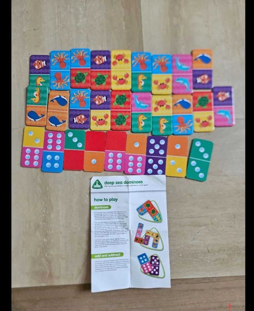 ELC sea animal and number dominoes, add & subtract , Hobbies & Toys ...