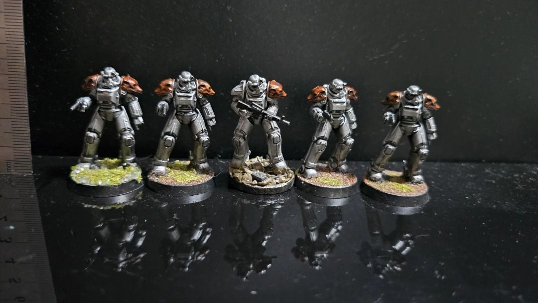 Fallout Power Armour Hand Painted Miniatures 32mm Scale Table Ready ...