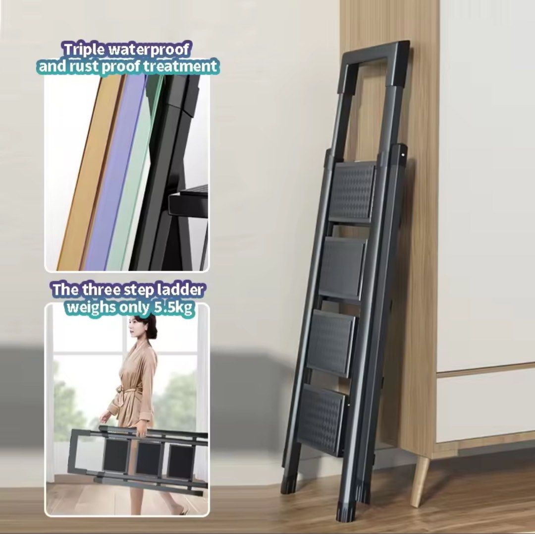 Foldable Ladder 6 Steps, Furniture & Home Living, Home Improvement ...