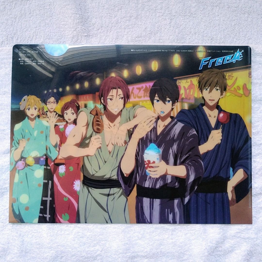 Free! Anime Swimming Pool Group Illustrated Double-Sided A4 File ...