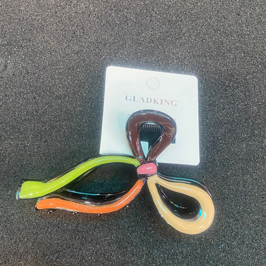 Gradient multi dull color long ribbon hair claw - 0406530006862, Women ...