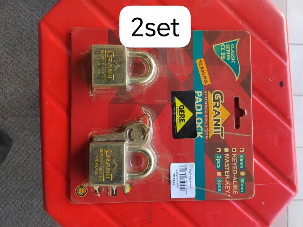 Granit Padlock 40mm x2, Furniture & Home Living, Security & Locks ...