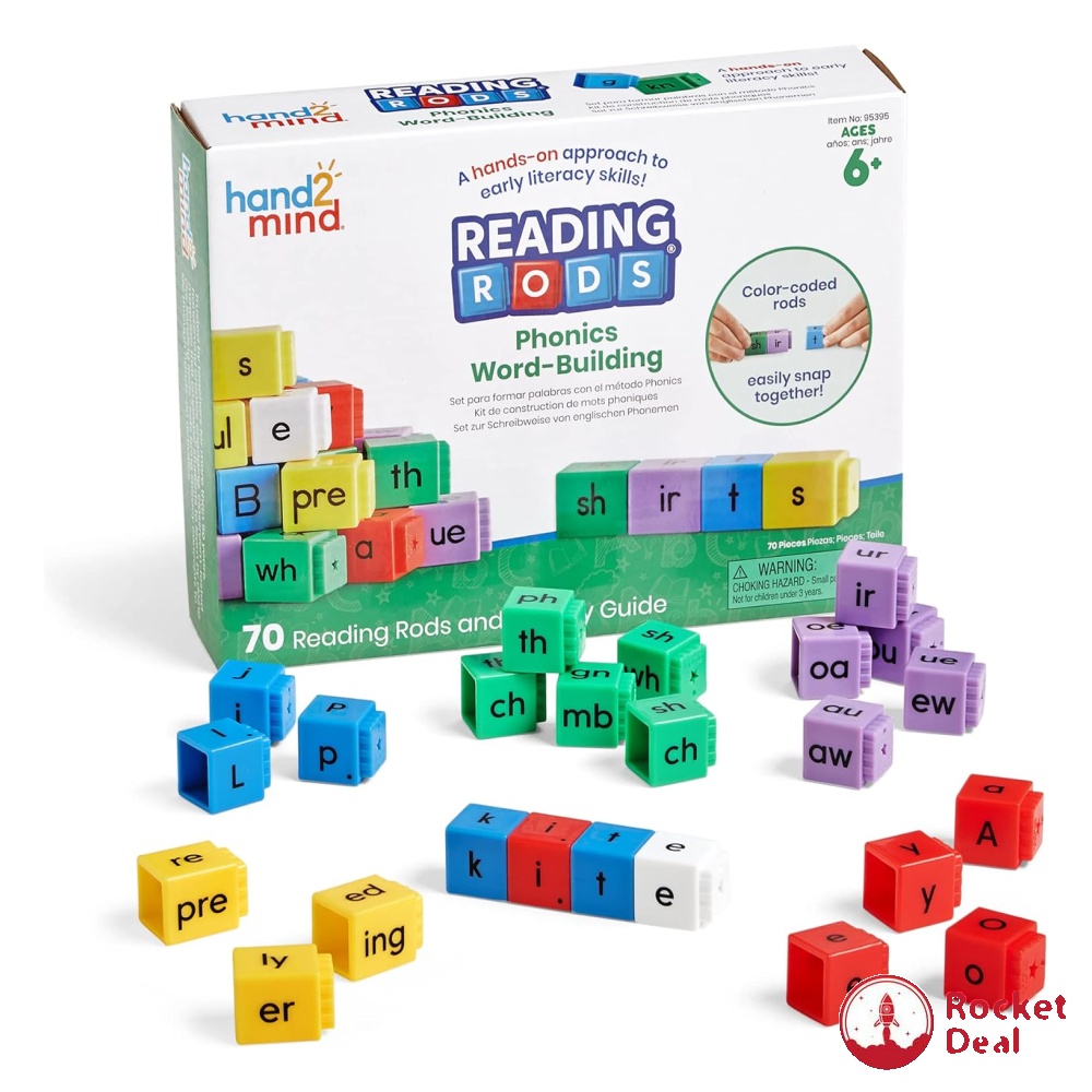 hand2mind Reading Rods Phonics Word-Building, Word Building Activities ...