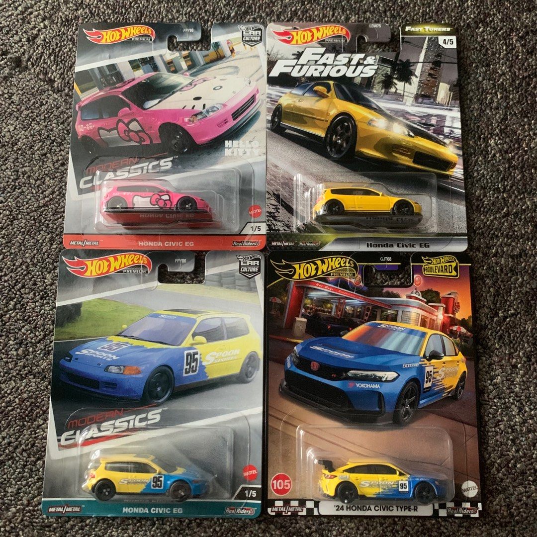 Hot wheels lot honda eg6 fl5 spoon yellow hello kitty, Hobbies & Toys ...