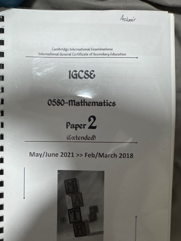 Igcse Mathematics Extended Past Paper Booklet Hobbies And Toys Books