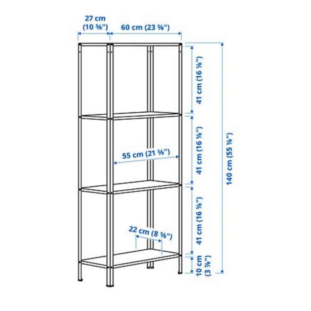 IKEA HYLLIS 3 tier, Furniture & Home Living, Furniture, Shelves, Cabinets & Racks on Carousell