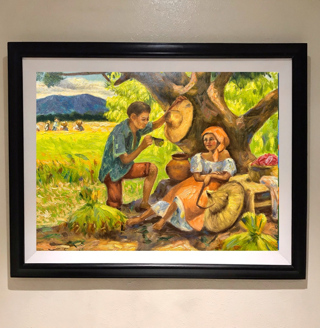 IMPRESSIONIST FILIPINO LOVERS 1 29 x 23 inches OIL ON CANVAS Painting ...