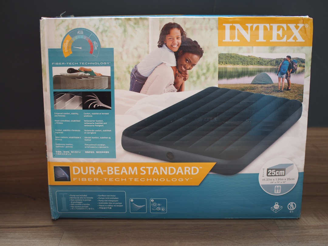 INTEX Inflatable Air Bed Air Mattress (Single Size), Furniture & Home ...