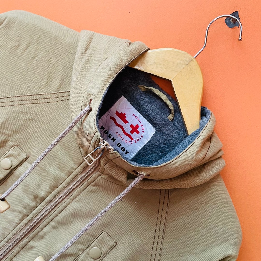 Jaket Posh Boy Brown Rare, Fesyen Pria, Pakaian , Baju Luaran di Carousell