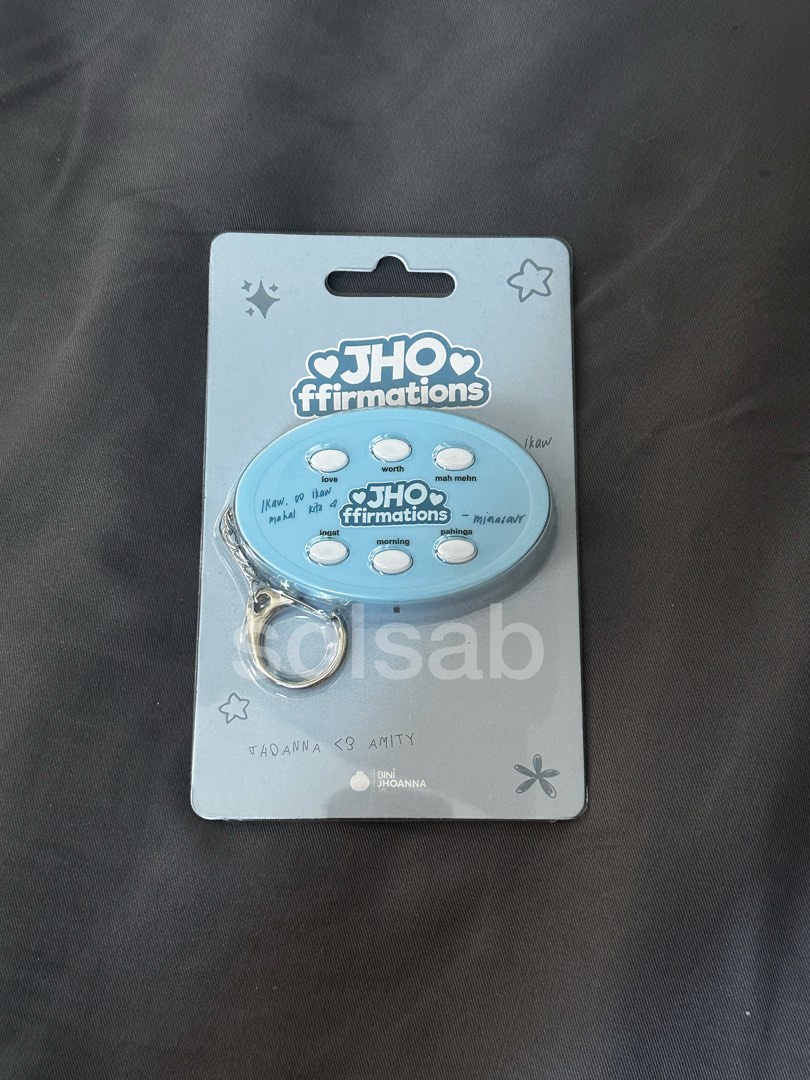 BINI JHOANNA VOICE KEYRING AMITY MERCH - JHOFFIRMATIONS, Hobbies & Toys ...