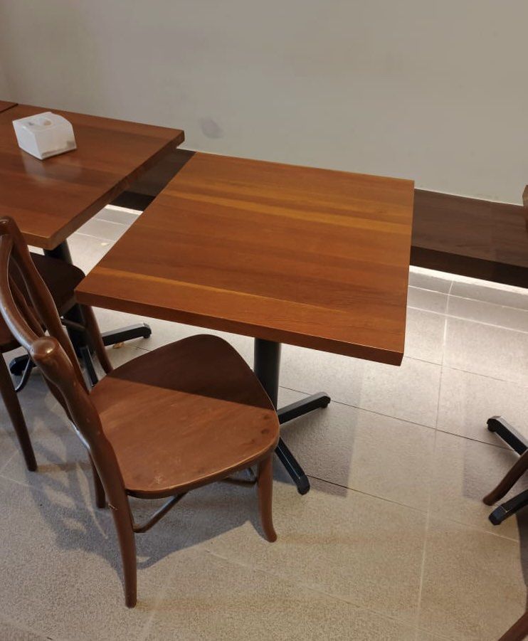 Like new solid wood cafe table restaurant table dining table, Furniture ...