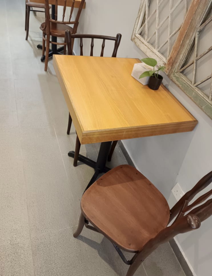 Like new solid wood cafe table restaurant table dining table, Furniture ...
