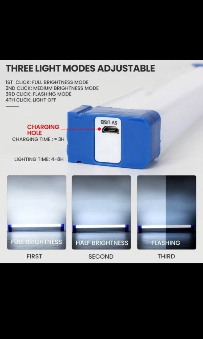Long strip emergency light, Sports Equipment, Hiking & Camping on Carousell
