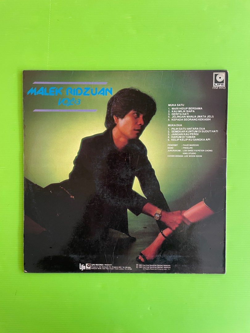 Malek Ridzuan Vol.3 Jangan Kau Pergi Mari Hidup Bersama Album Piring Hitam Melayu Lp Record ...