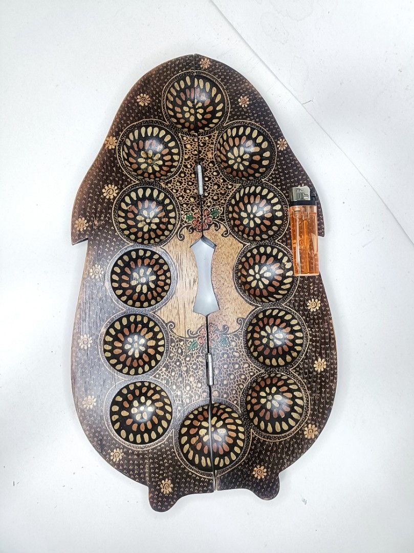Mancala Rabbit Vintage Wooden Asia Congkak Kalaha Oware Sungka Board ...