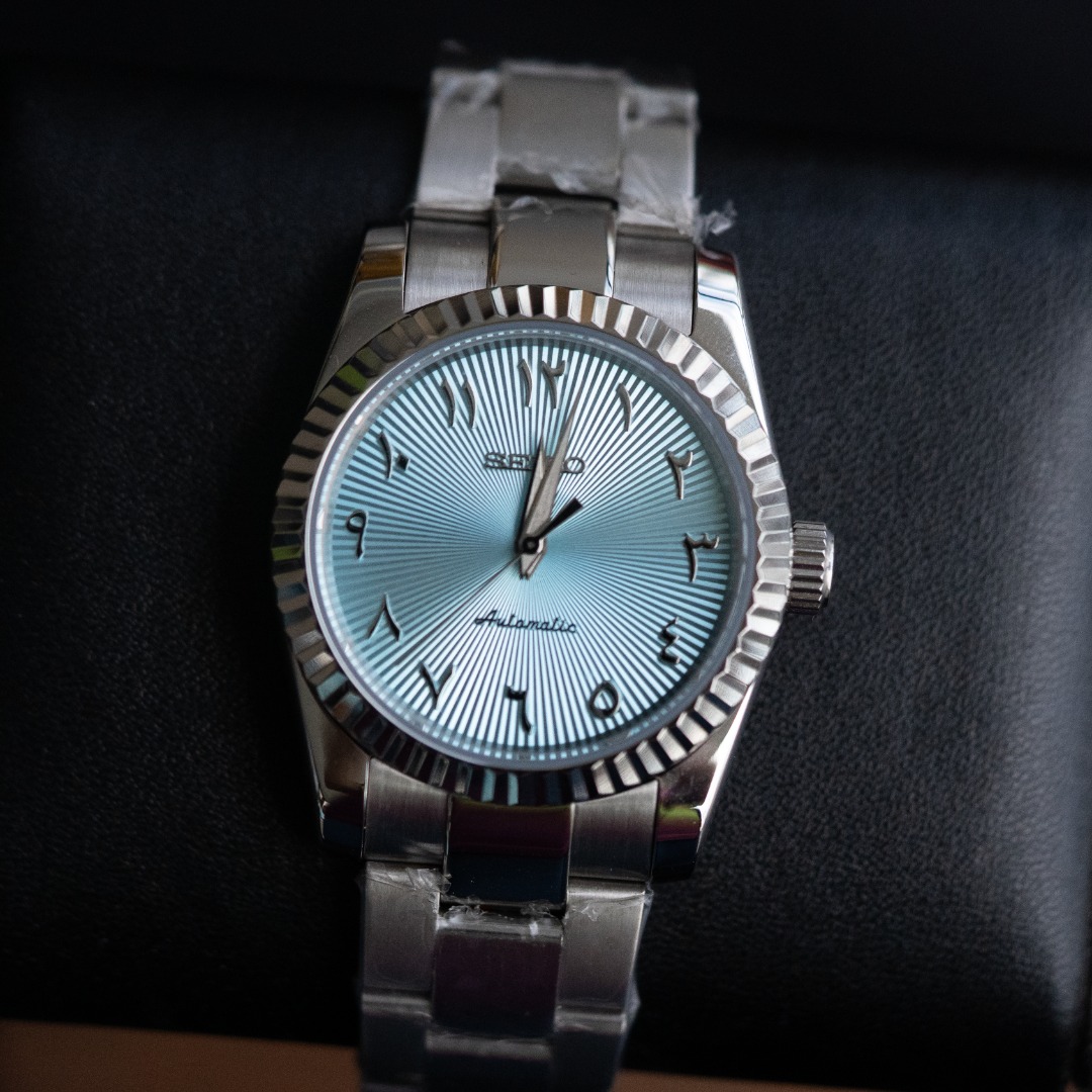 [MOD] SEIKO WATCH MOD Ice Blue Arabic Fluted 36/40mm, Men's Fashion ...