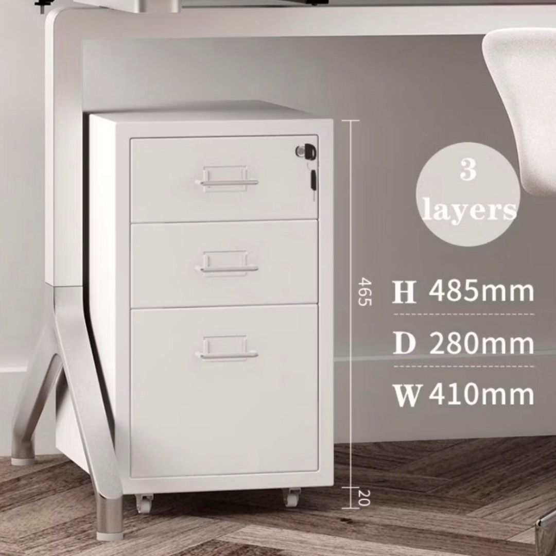 Modern Lockable Drawer Cabinet | Movable Office File Organizer With ...