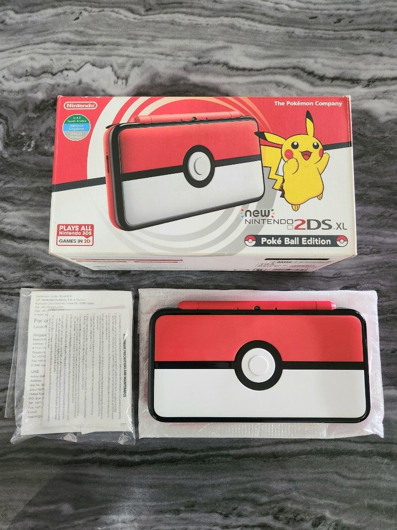 New Nintendo 2DS XL Pokeball Edition (Complete) Pokebank Installed Mint ...