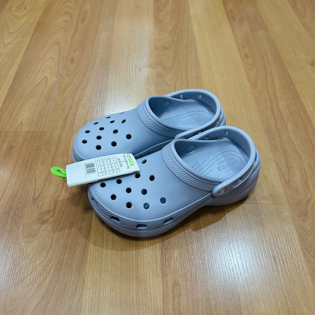 NEW Original Crocs classic platform clog in Mauve mist, Women's Fashion ...