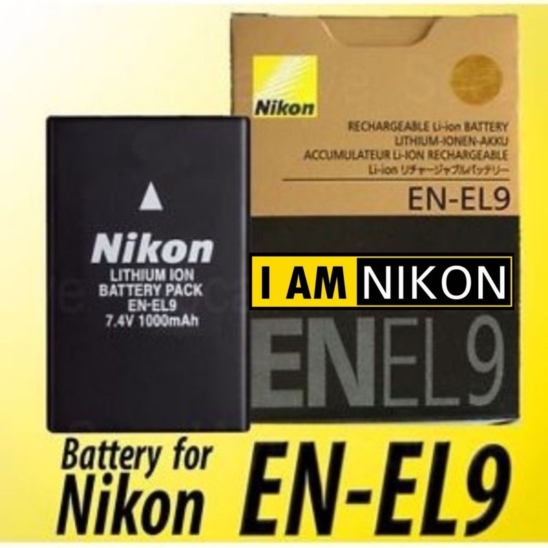 Nikon EN-EL9 battery original for Nikon DSLR d40 d60 d3000 d5000 (1 ...