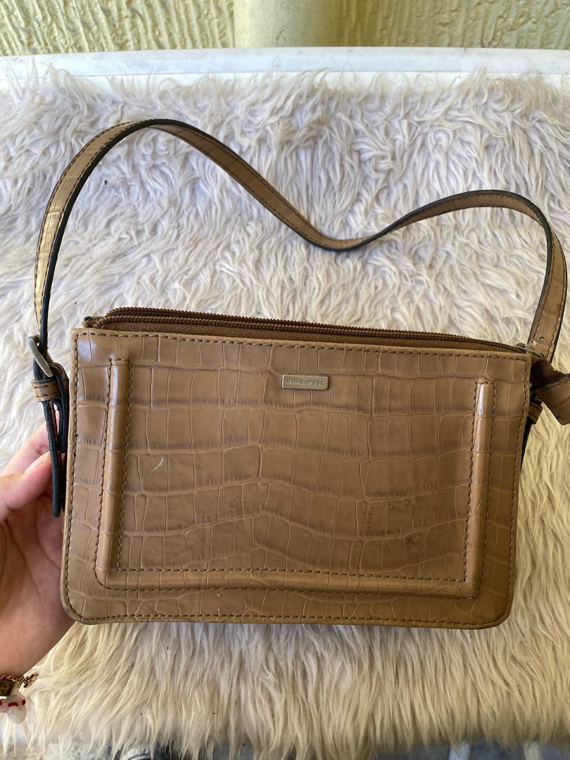 Nine West "Little Miss Mini" Tan purse, Luxury, Bags & Wallets on Carousell