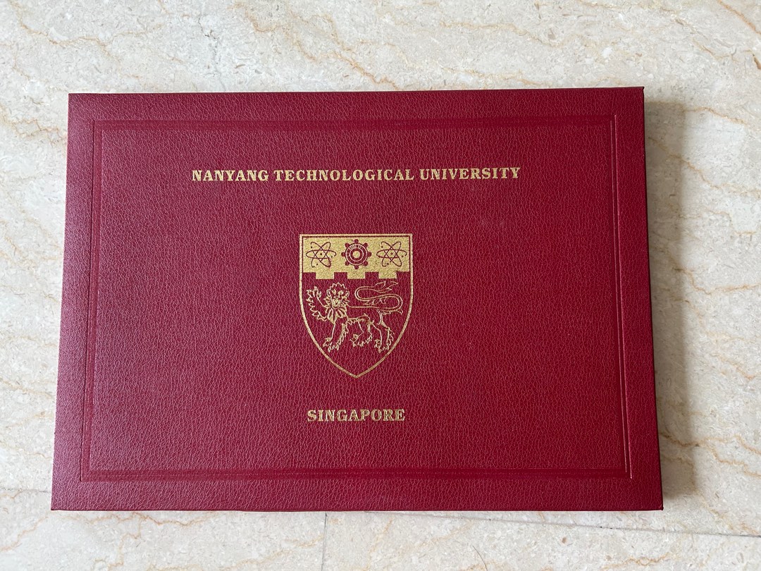NTU degree certificate folder, Hobbies & Toys, Stationery & Craft ...