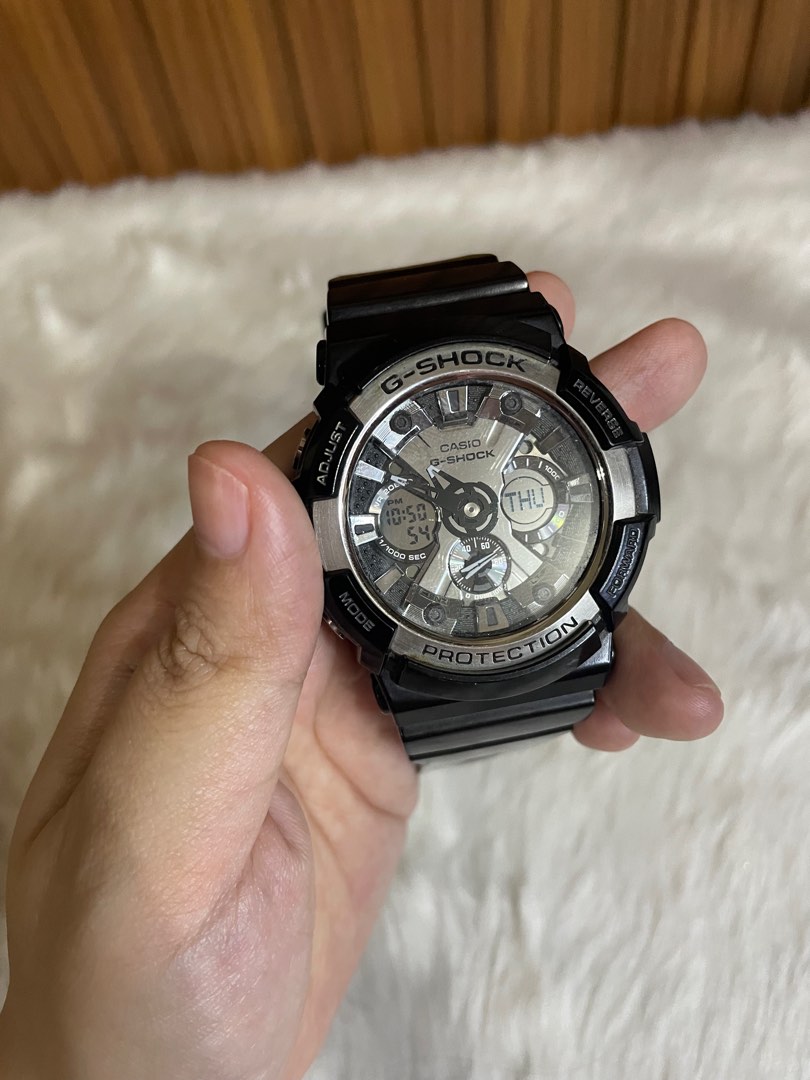 Original Casio G-Shock Analog Digital 5229 GA-200BW Black Silver, Men's ...