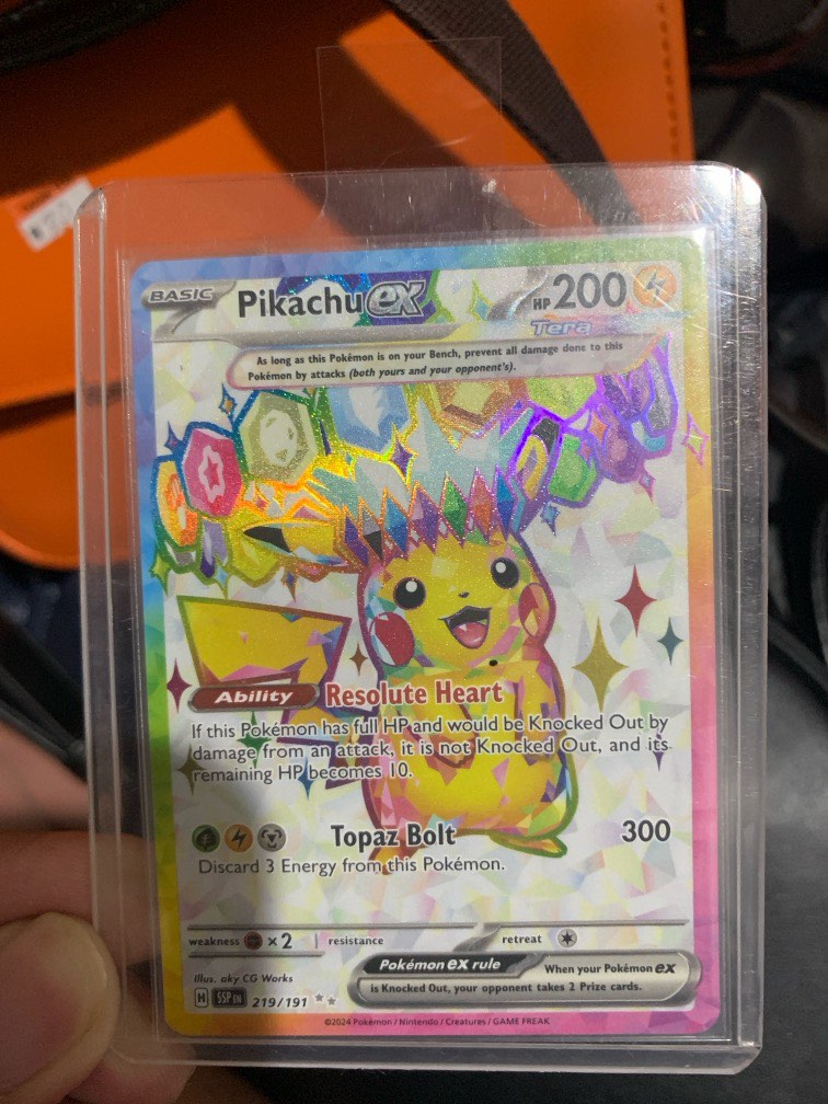 Pikachu ex 219/191 Sv08, Hobbies & Toys, Toys & Games on Carousell