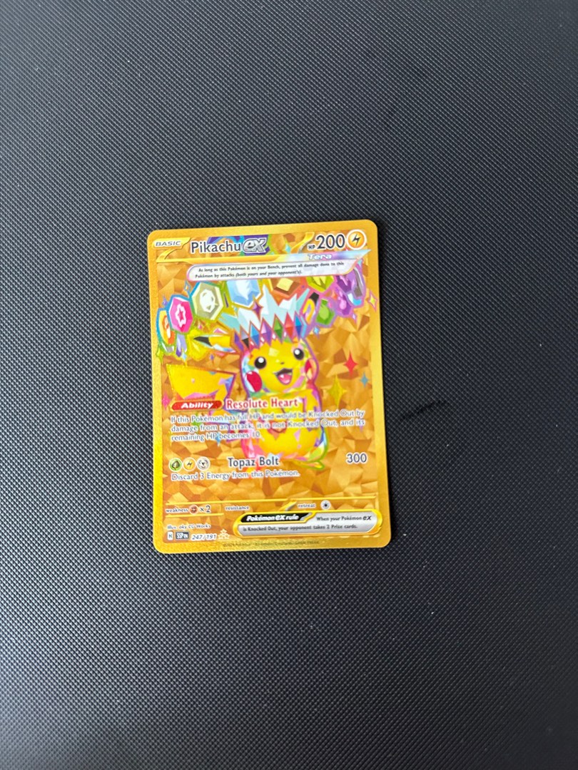 Pikachu EX Gold | Ultra Rare Pokemon Cards | English Pokemom Cards ...