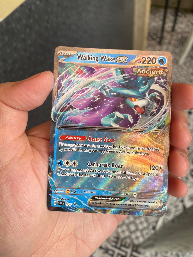 Pokemon Card - Walking Wake EX Scarlet & Violet Promo 127, Hobbies ...