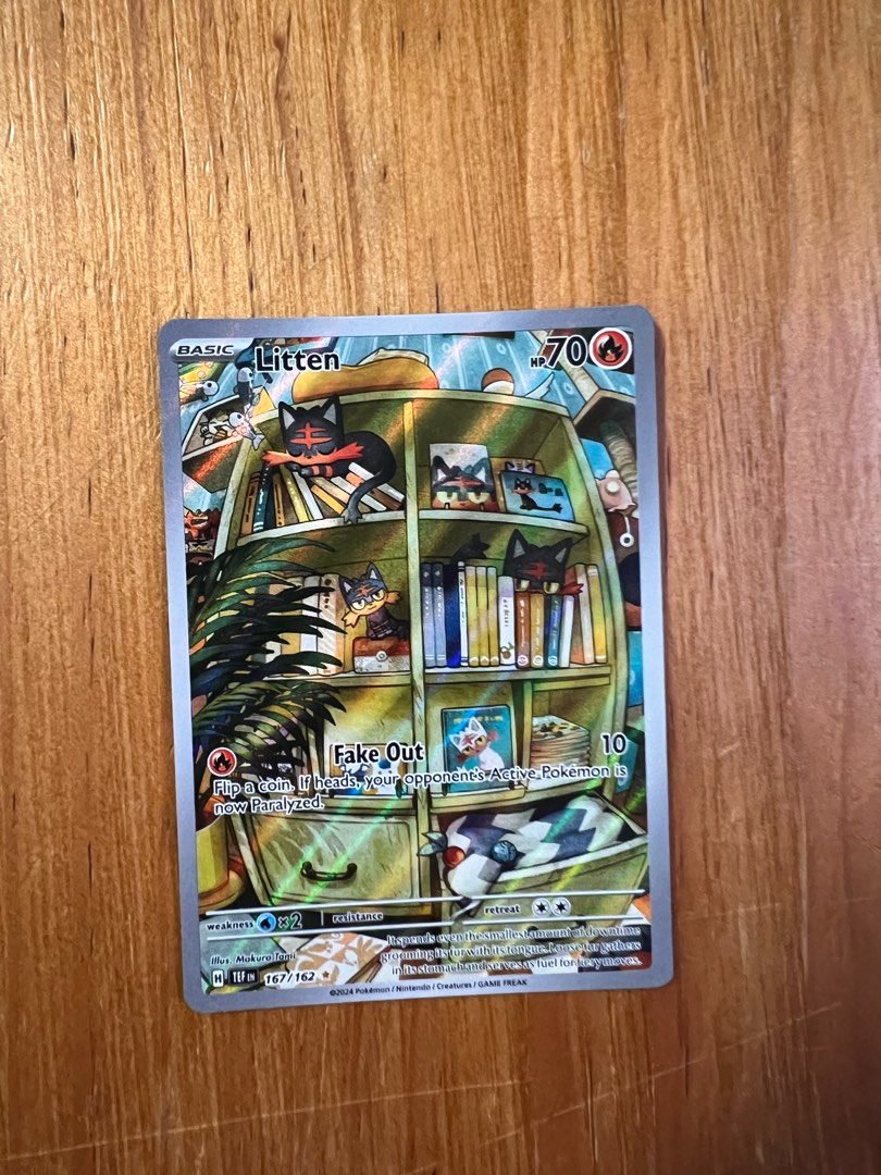 Pokemon temporal forces litten #167 IR, Hobbies & Toys, Toys & Games on ...