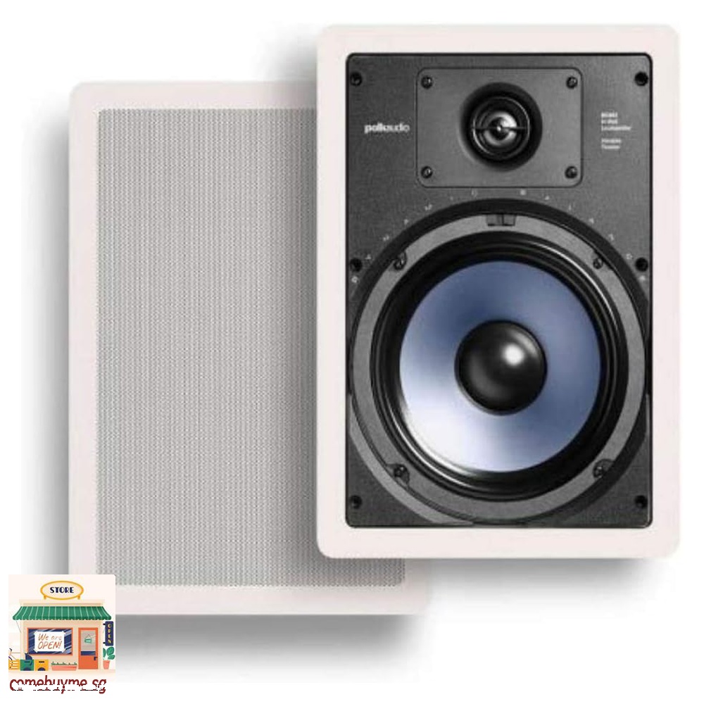 Polk Audio RC85i 2-way Premium In-Wall 8"-Speakers (Pair) | Perfect for Damp and Humid Indoor ...