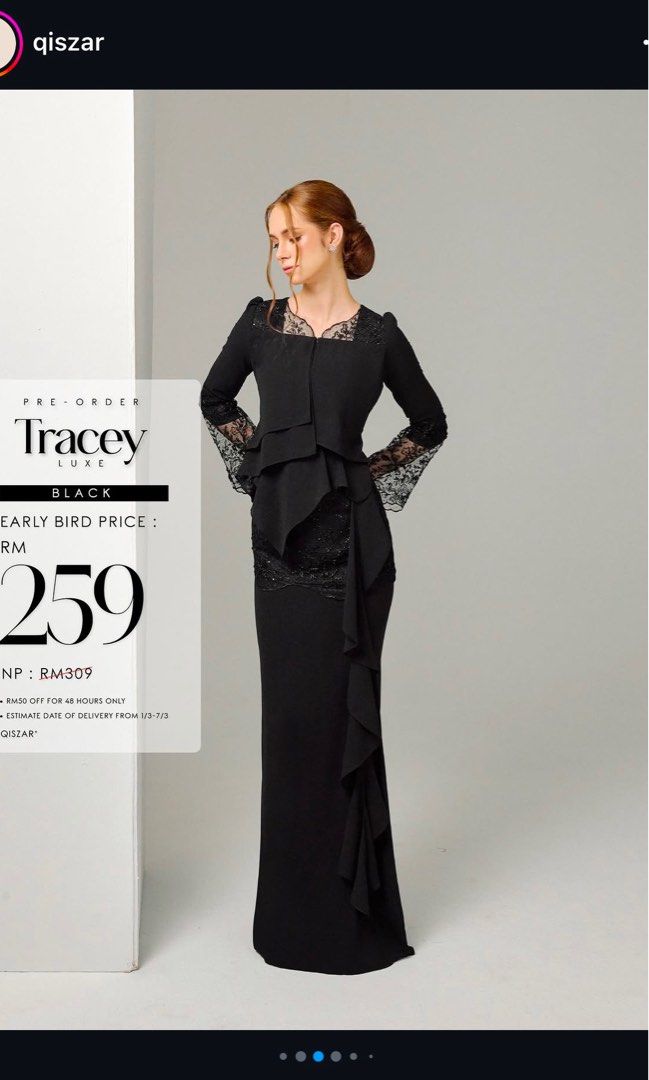 Qiszar Tracey Luxe Kurung (NEW), Women's Fashion, Muslimah Fashion ...