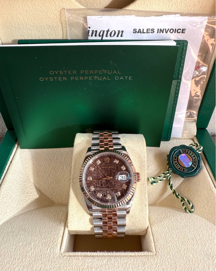 Rolex Datejust Latest Movement 36mm Chocolate Computer Diamond Dial ...