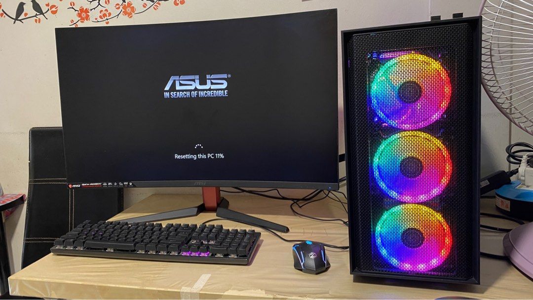 Ryzen 5 2600 GTX 1650 super full set Msi Curved Gaming Monitor ...