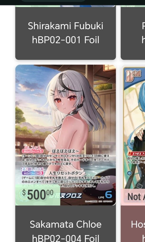 Sakamata Chloe OUR hololive OCG card hBP02-004 Quintet Spectrum Japanese, Hobbies & Toys, Toys ...