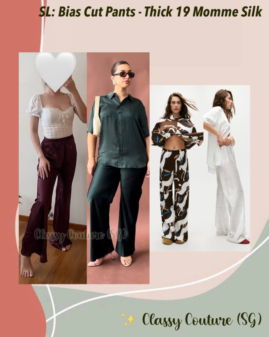 Silk Laundry Bias Cut Pants: Cacao | Scarab | Rabbits Dark Earth | Grid ...