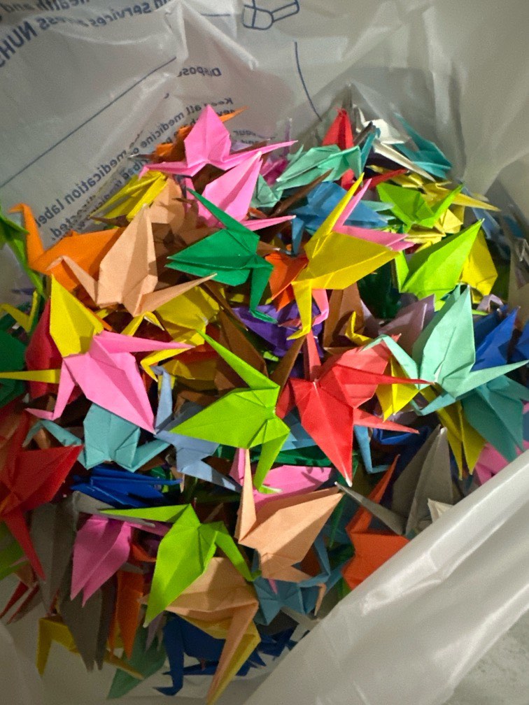 Small paper cranes, Hobbies & Toys, Stationery & Craft, Handmade Craft ...