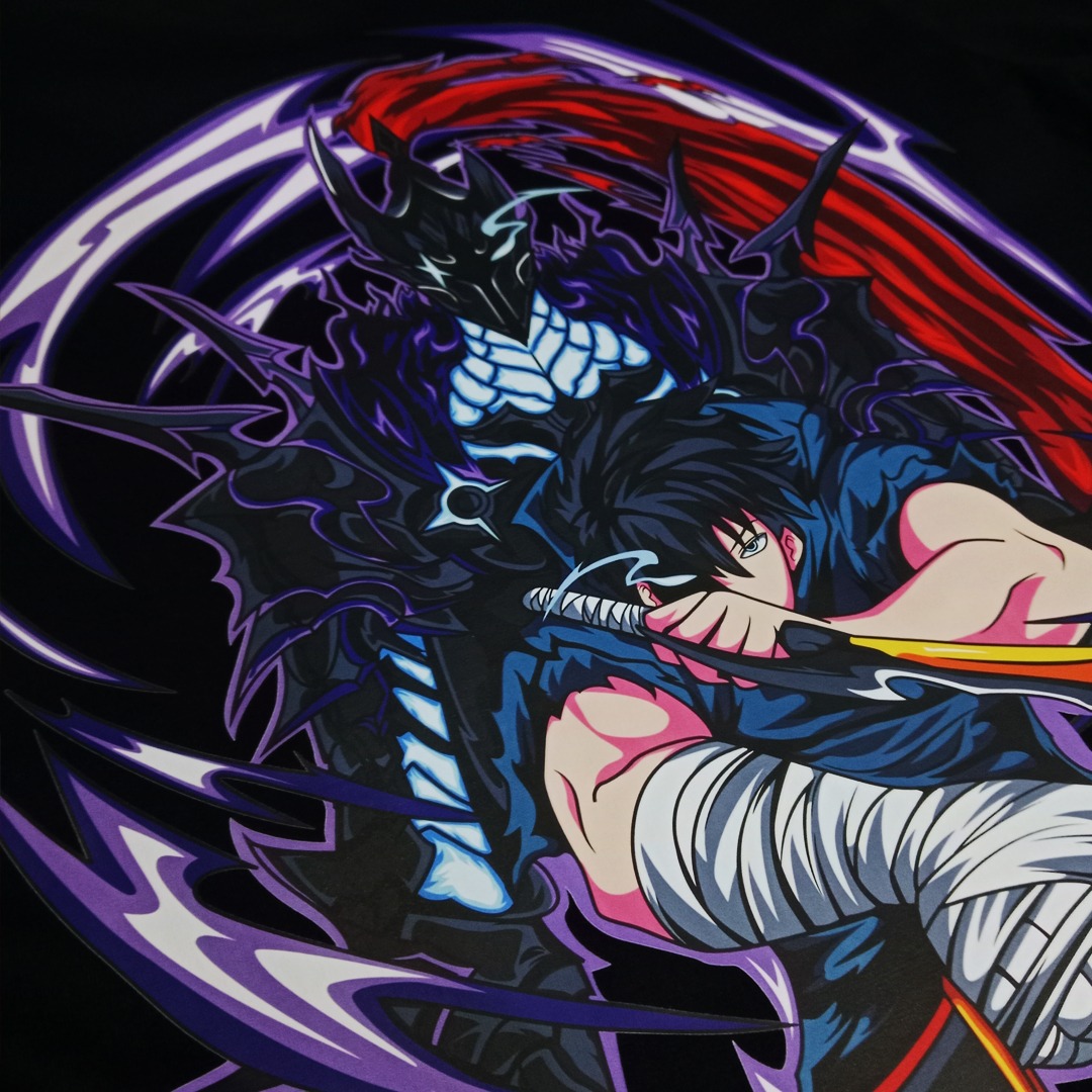 Solo Leveling Sung Jinwoo x Igris Shadow Monarch T - Shirt, Men's ...