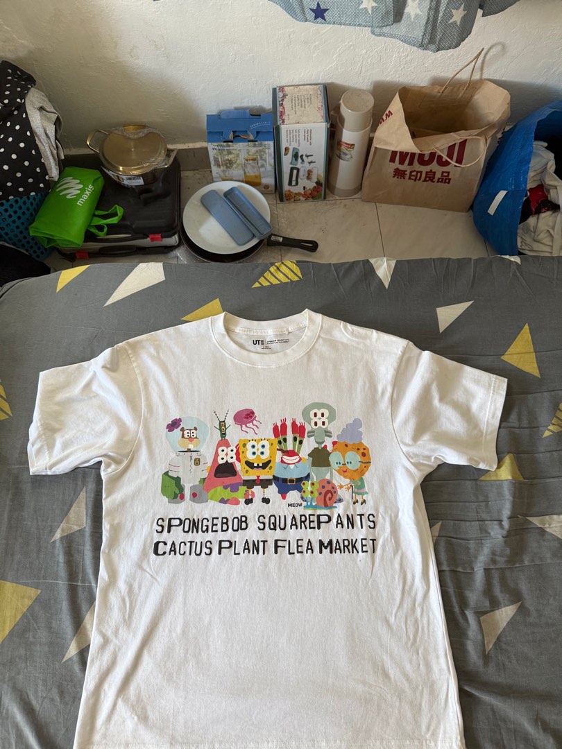 Spongebob cpfm uniqlo, Men's Fashion, Tops & Sets, Tshirts & Polo ...