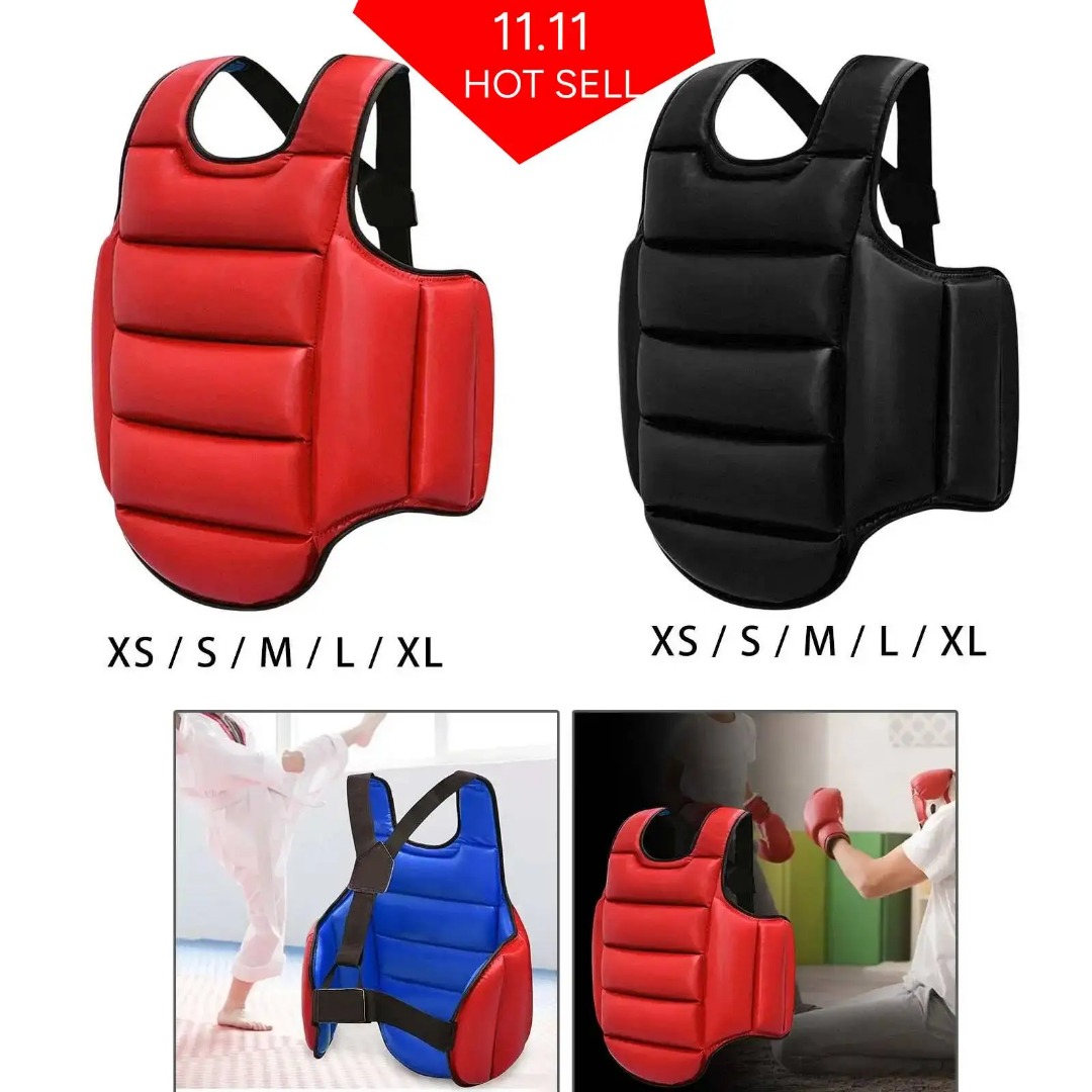 Taekwondo Protector Vest Rib Shield Armour Protector Body Mma Karate ...