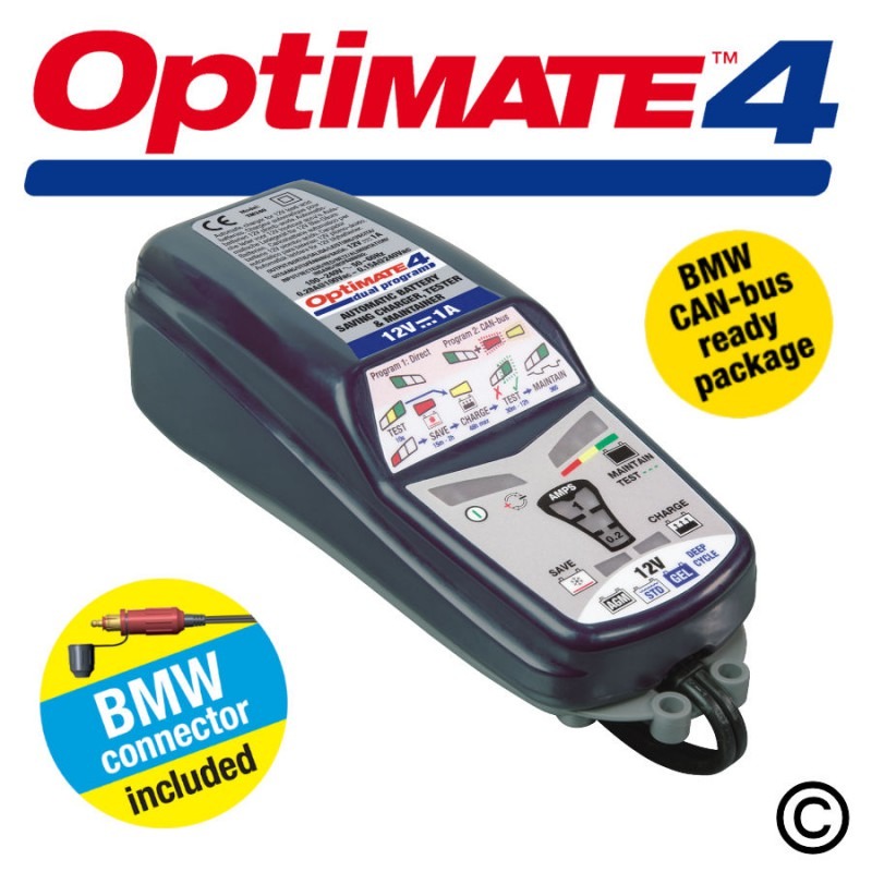 TecMate Optimate 4 Battery Charger CAN-BUS Edition, Motorcycles ...